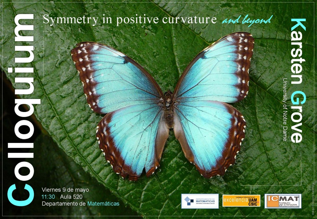 Karsten Grove en los coloquios ICMAT-UAM - Matemáticas y sus fronteras